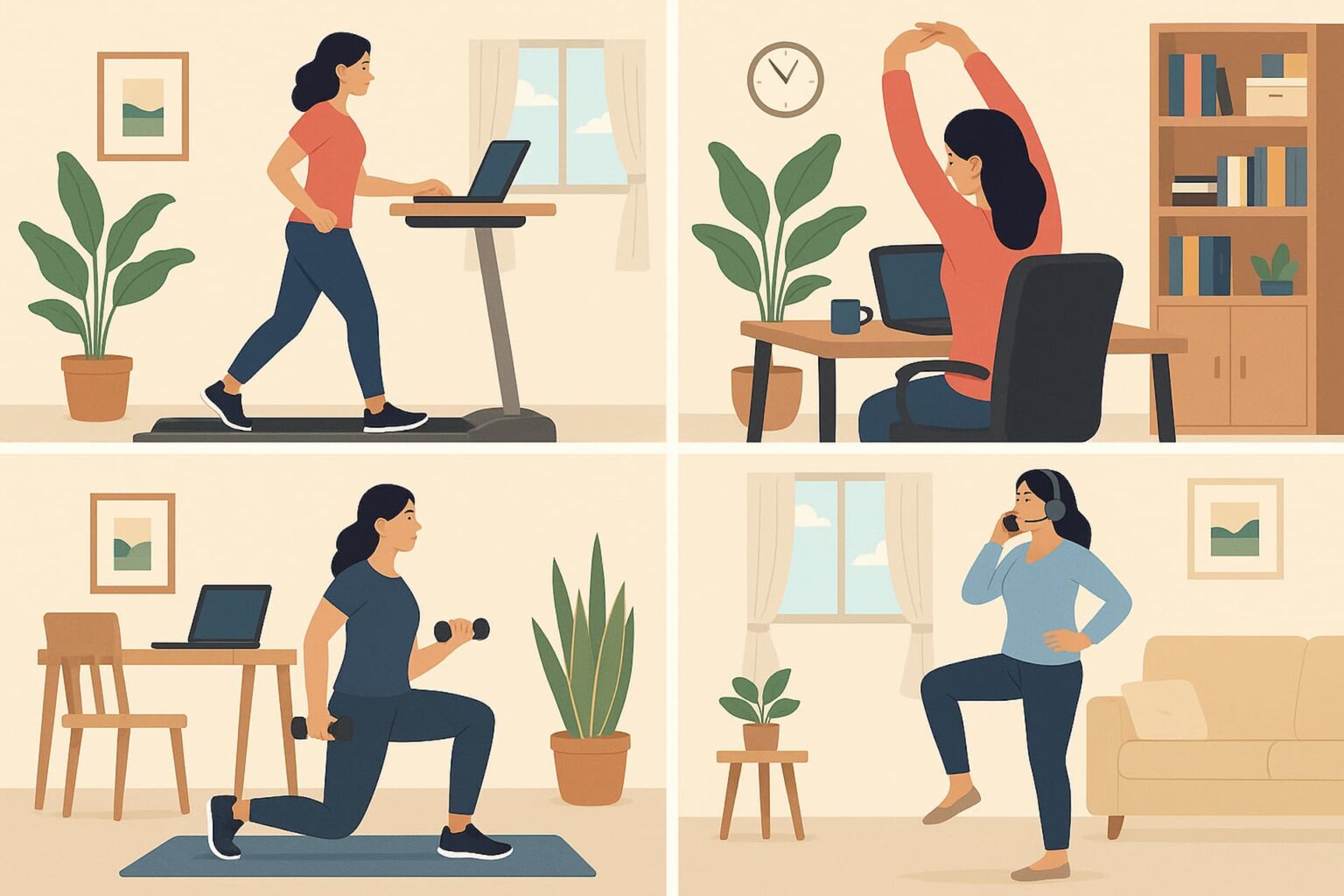 10 Easy Ways to Stay Active While Working From Home